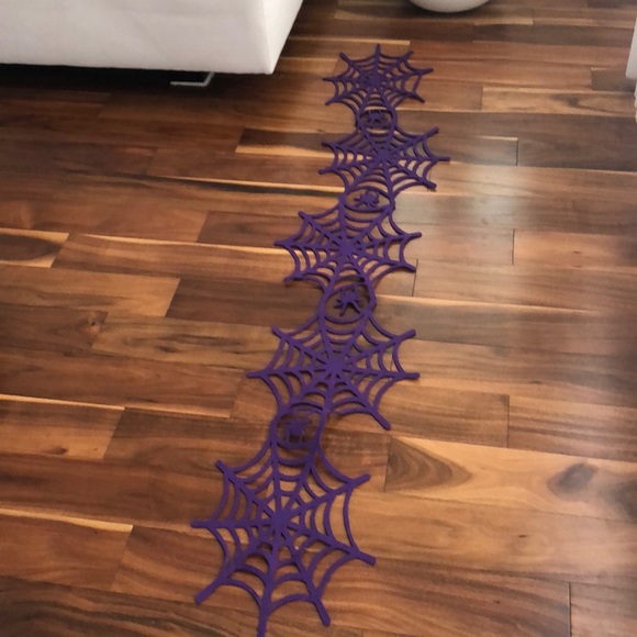 Pier 1 | Dining | Pier Imports Purple Halloween Spider Web Cutout Felt ...